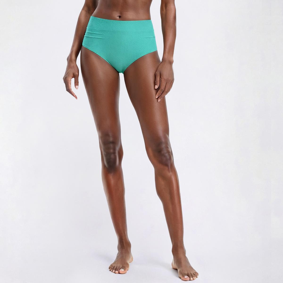 Click here for Womens Cupshe Solid Paneled Hipster Swim Bottom prices